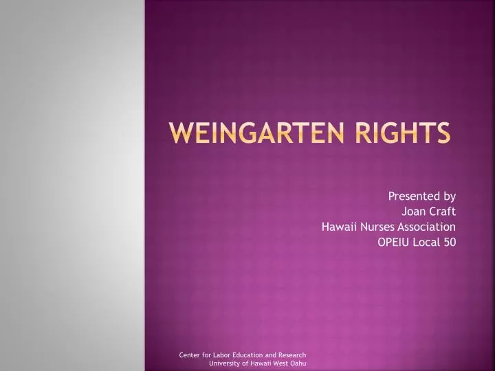 PPT - Weingarten Rights PowerPoint Presentation, free download - ID:3032923