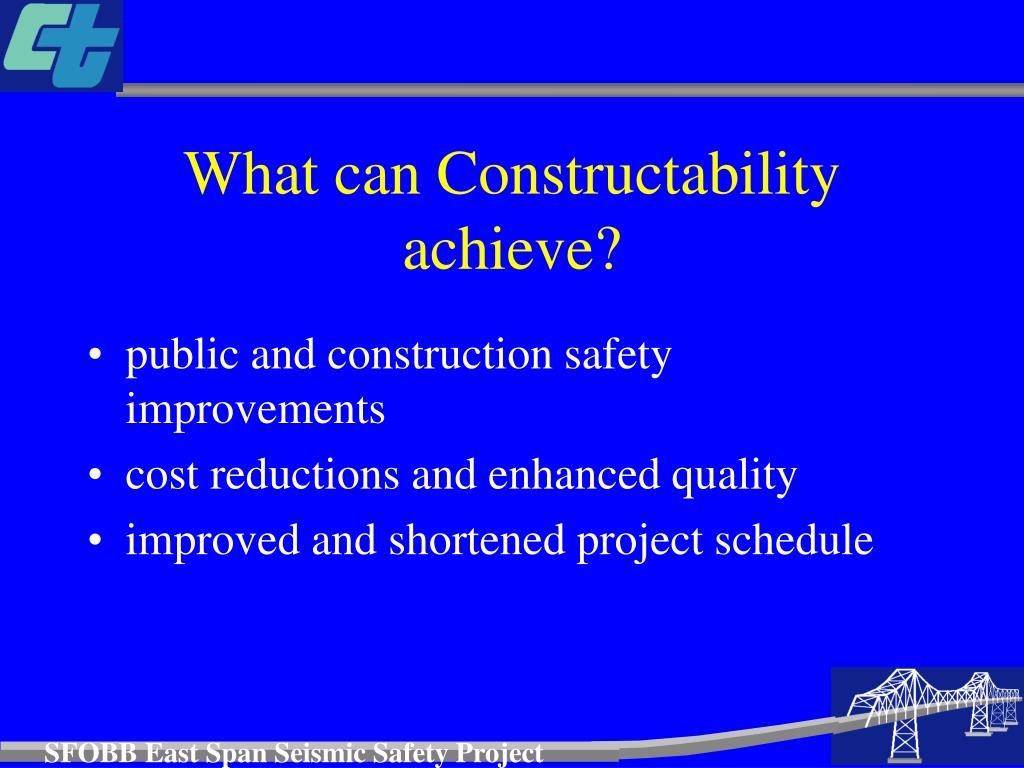 PPT - San Francisco-Oakland Bay Bridge East Span Seismic Safety Project ...