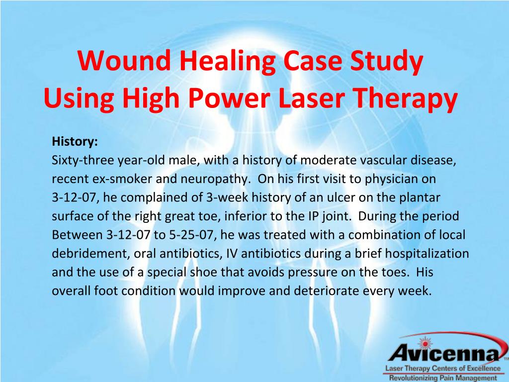 PPT - Wound Healing using the AVI HP- 7.5 Therapeutic Laser PowerPoint ...