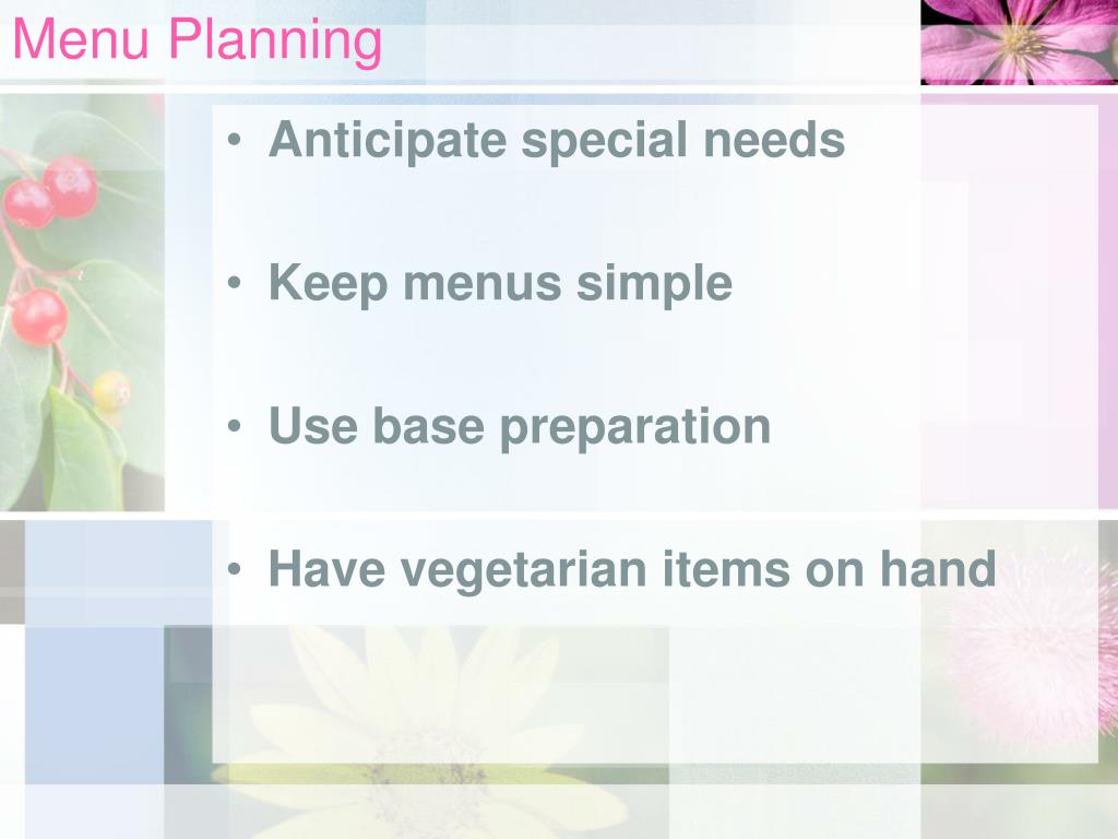 PPT - Meeting Special Needs in Foodservice Operations PowerPoint ...