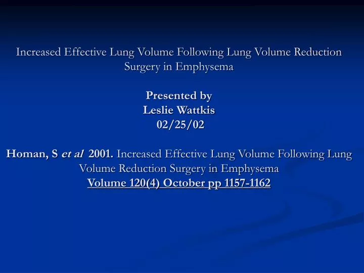 PPT - Emphysema PowerPoint Presentation, free download - ID:3033558