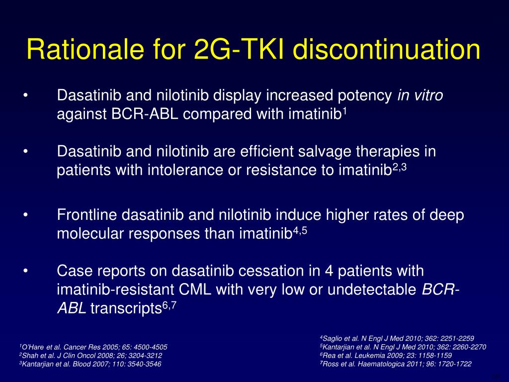 PPT - Discontinuation of second generation tyrosine kinase inhibitors ...
