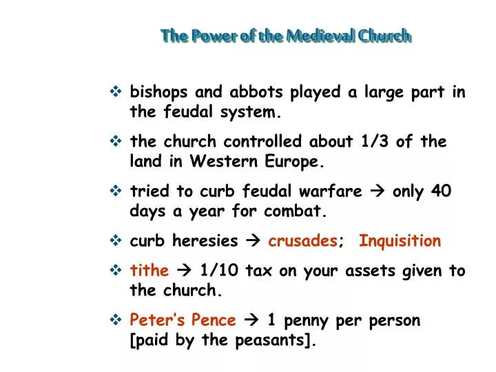 PPT - The Power of the Medieval Church PowerPoint Presentation, free ...