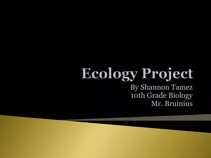 PPT - Ecology Project PowerPoint Presentation, free download - ID:3034142