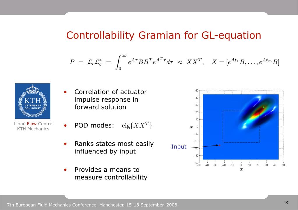 Ppt Flow Control Applied To Transitional Flows Input Output Analysis Model Reduction And 9727