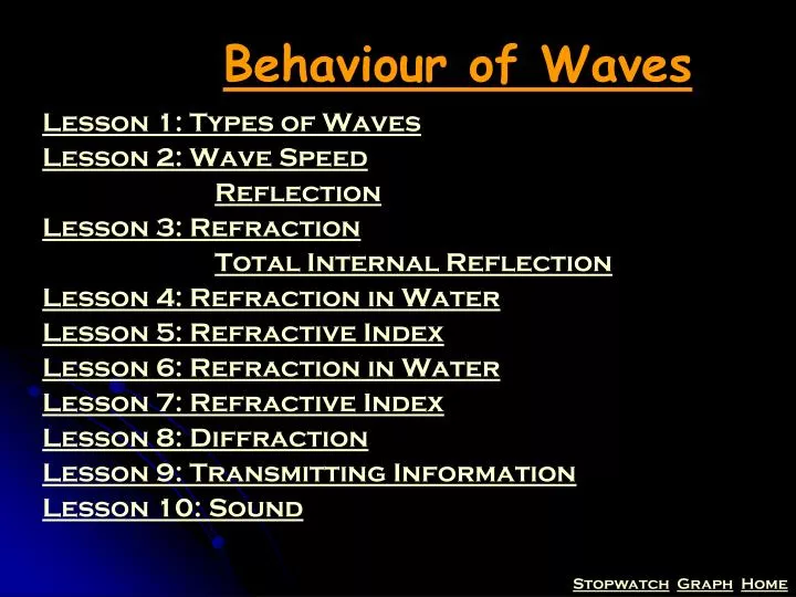 PPT - Behaviour of Waves PowerPoint Presentation, free download - ID ...