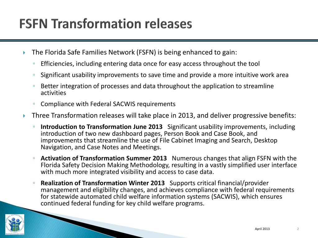 PPT - Florida Safe Families Network PowerPoint Presentation, free ...