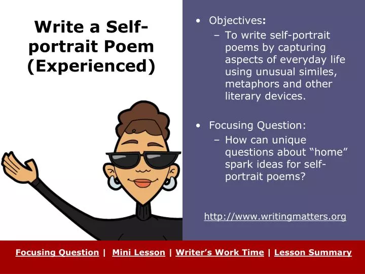 PPT - Write a Self-portrait Poem (Experienced) PowerPoint Presentation ...