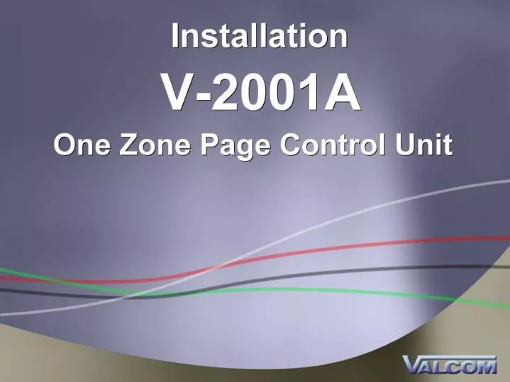 PPT - Required tools for V-2001A installation PowerPoint Presentation ...