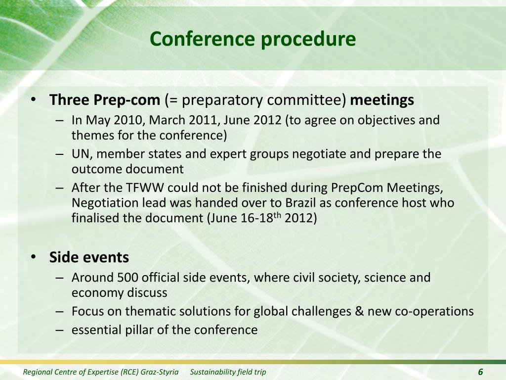PPT - United Nations Conference on Sustainable Development: Austria‘s ...
