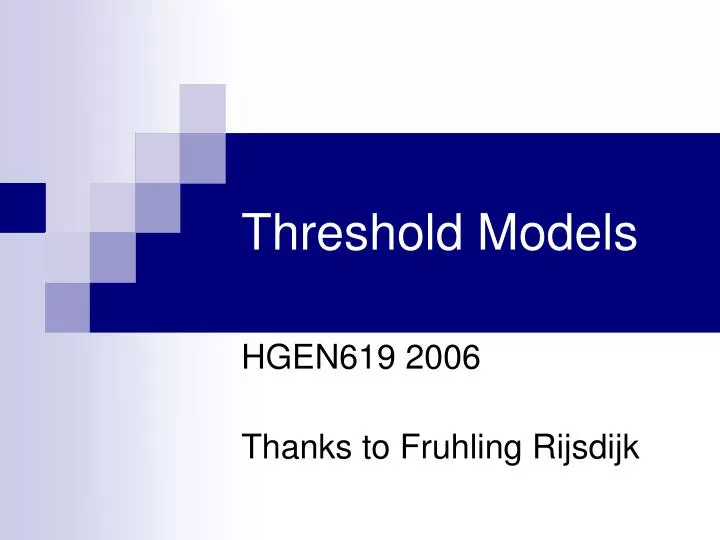 PPT - Threshold Models PowerPoint Presentation, free download - ID:3035966