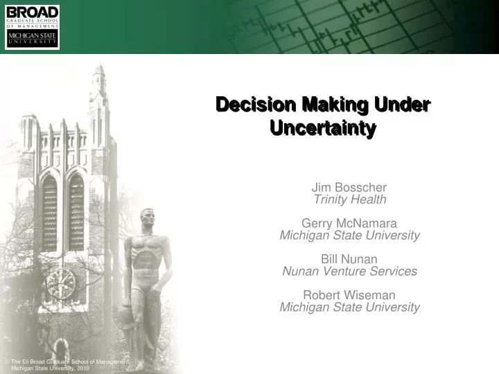 PPT - Decision Making Under Uncertainty PowerPoint Presentation, free ... PPT - Decision Making Under Uncertainty PowerPoint Presentation, free ...
