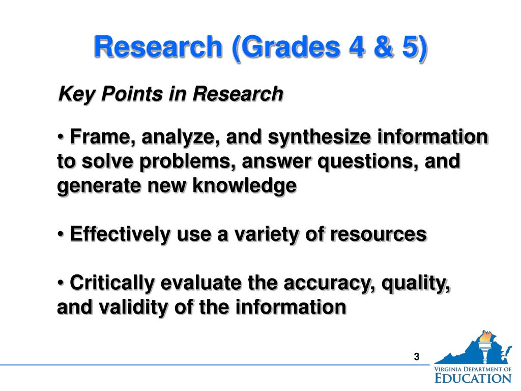 PPT - English SOL Institute Elementary Research (Grades 4 & 5) Strand ...