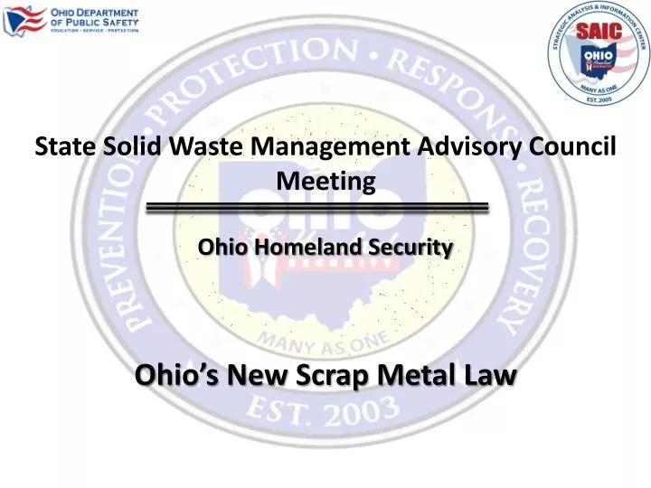 PPT - Ohio Homeland Security PowerPoint Presentation, free download ...