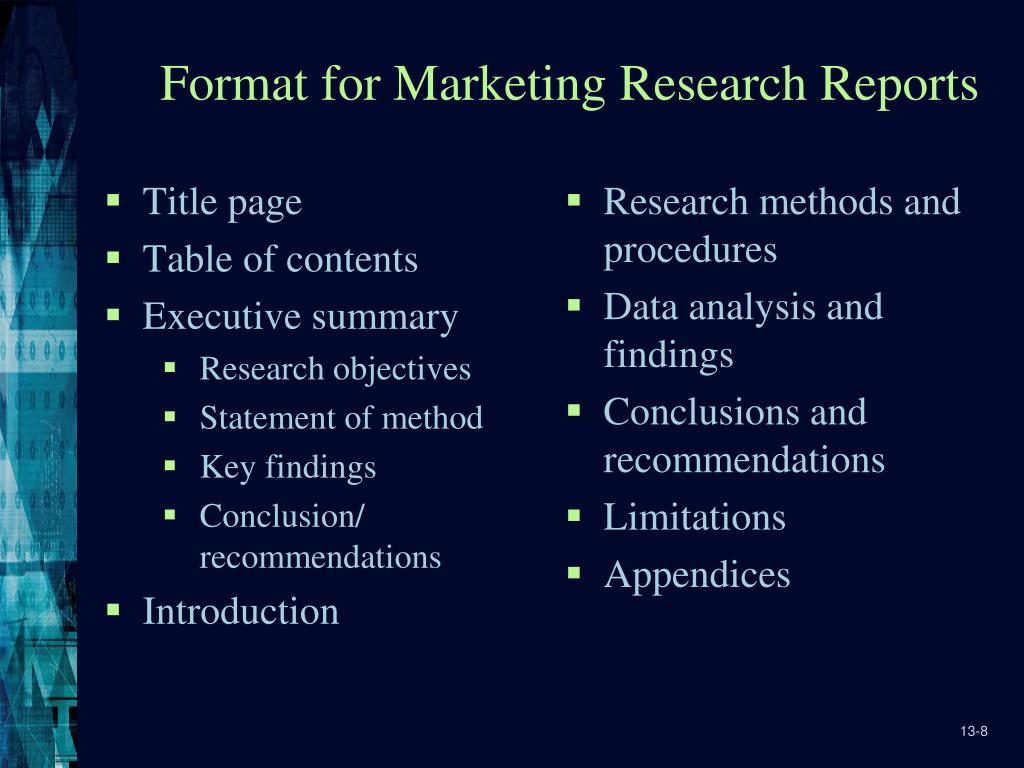 PPT - Communicating Marketing Research Findings PowerPoint Presentation ...