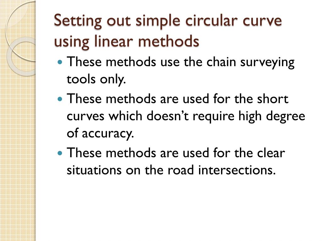 PPT - Linear Methods for Setting Out Simple Circular Curves: A Guide ...