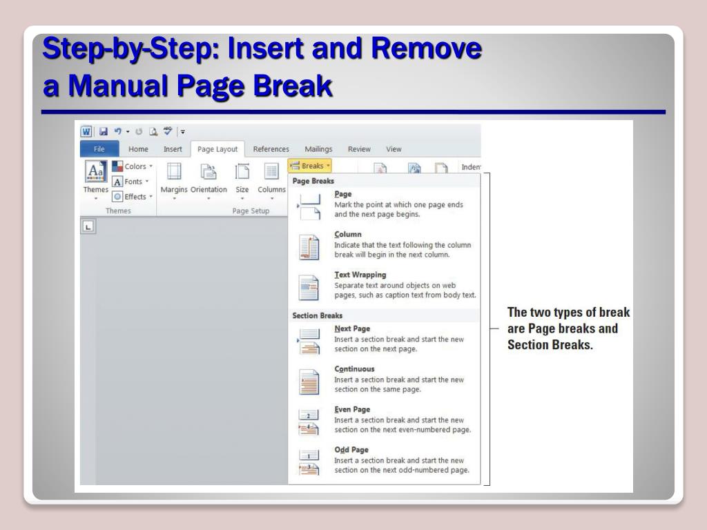 PPT - Step-by-Step: Insert and Remove a Manual Page Break PowerPoint ... PPT - Step-by-Step: Insert and Remove a Manual Page Break PowerPoint ...