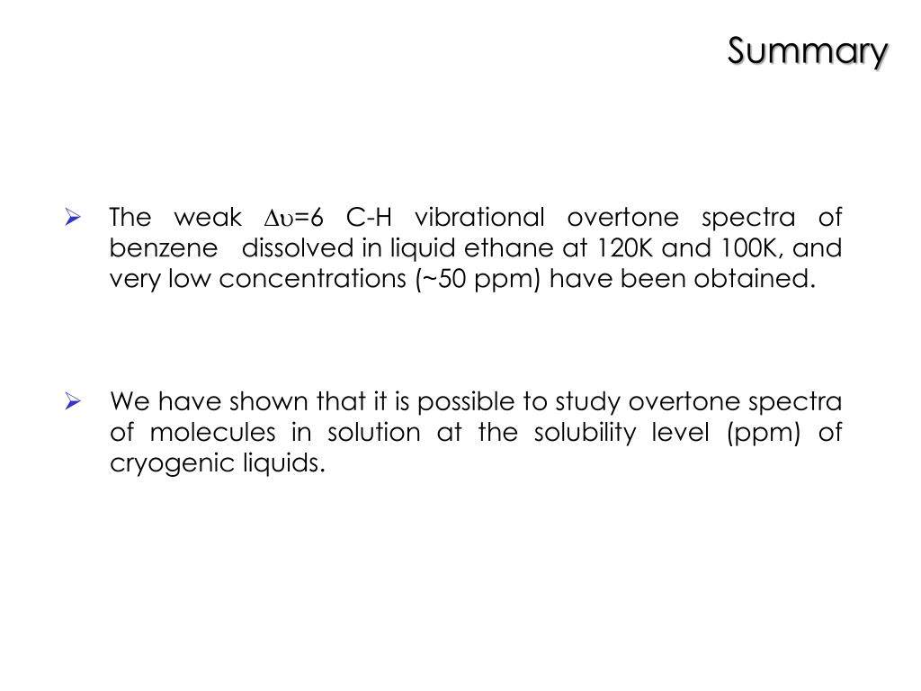 PPT - Thermal Lens in Cryogenic Solutions: Vibrational overtone spectra ...
