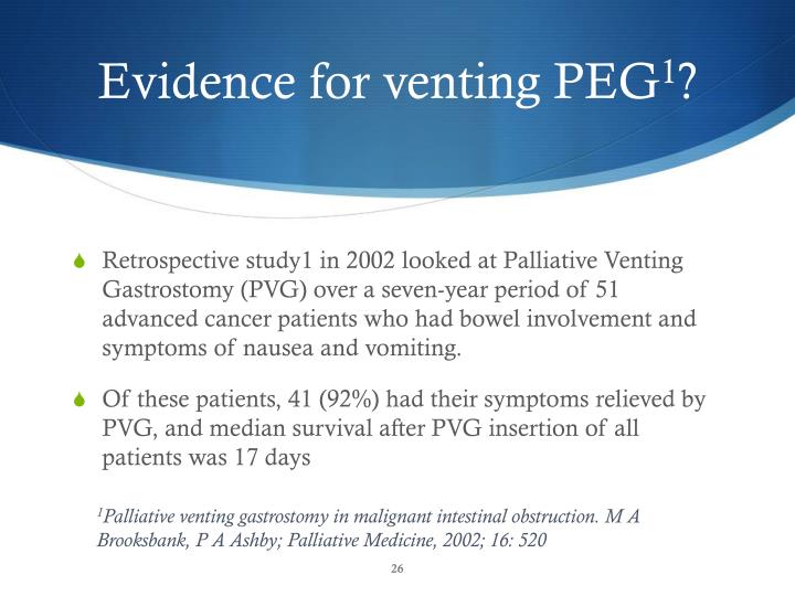 PPT - Artificial feeding & venting gastrostomy in palliative patients ...