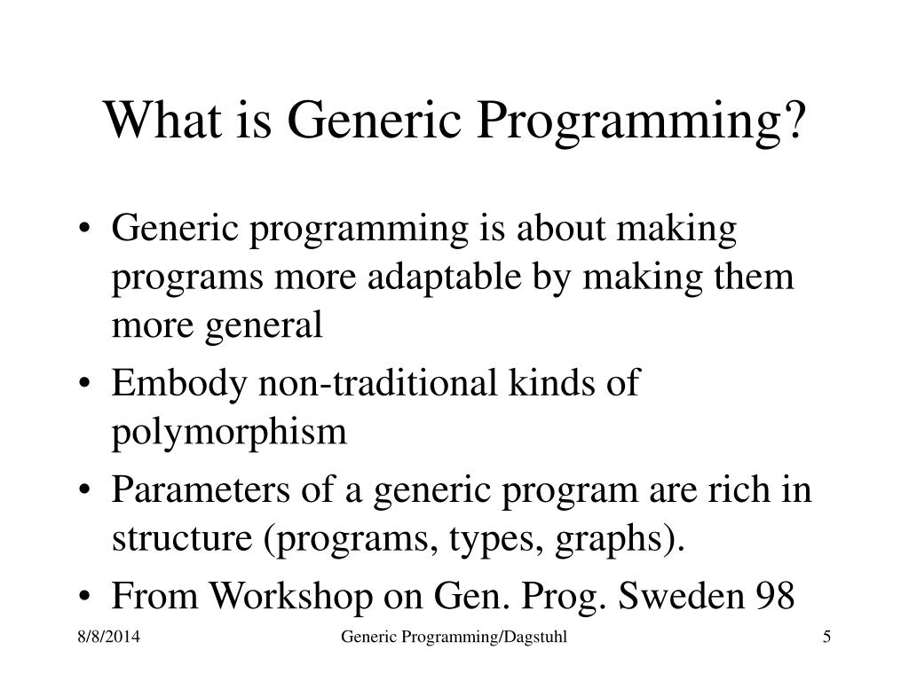 Ppt Generic Programming Using Adaptive And Aspect Oriented Programming Powerpoint Presentation 3979