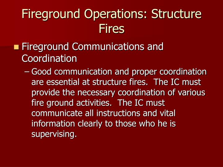 PPT - Fireground Operations: Structure Fires PowerPoint Presentation ...