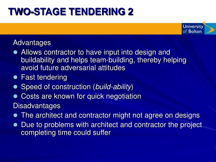 PPT - Traditional Methods of Procurement - Tendering PowerPoint ...