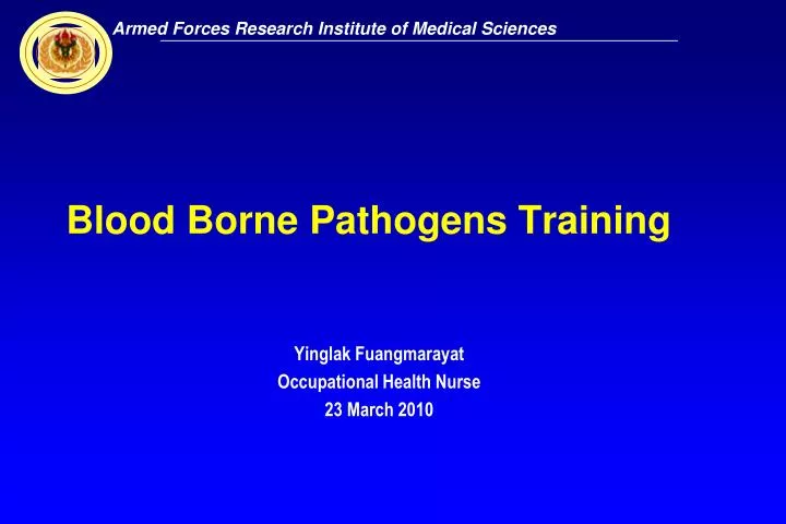 PPT - Blood Borne Pathogens Training PowerPoint Presentation, free ...