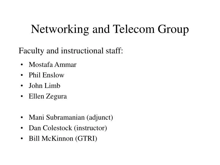 PPT - Networking and Telecom Group PowerPoint Presentation, free ...
