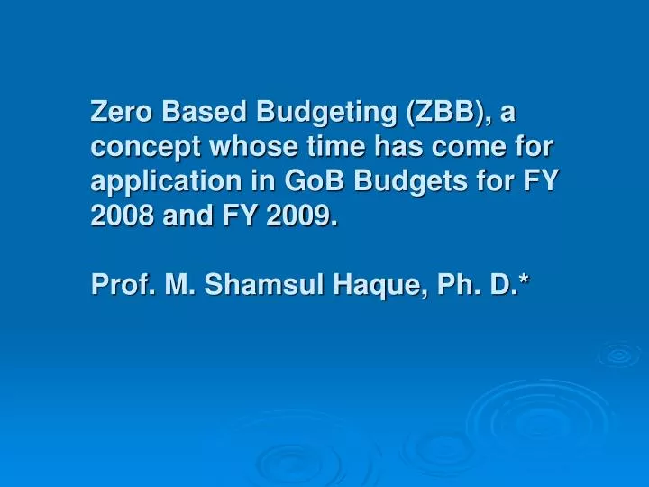 PPT - What is ZBB? PowerPoint Presentation, free download - ID:3040535