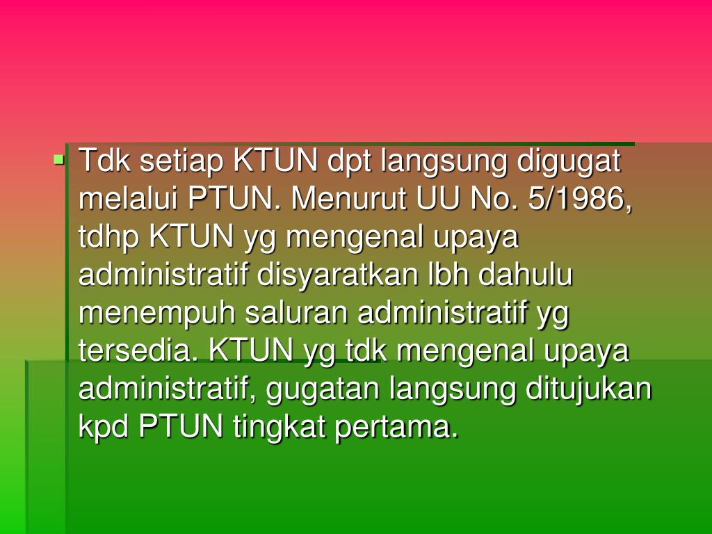 PPT - HUKUM PERADILAN TATA USAHA NEGARA PowerPoint Presentation, free ...