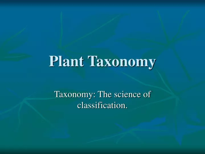 PPT - Plant Taxonomy PowerPoint Presentation, free download - ID:3041218