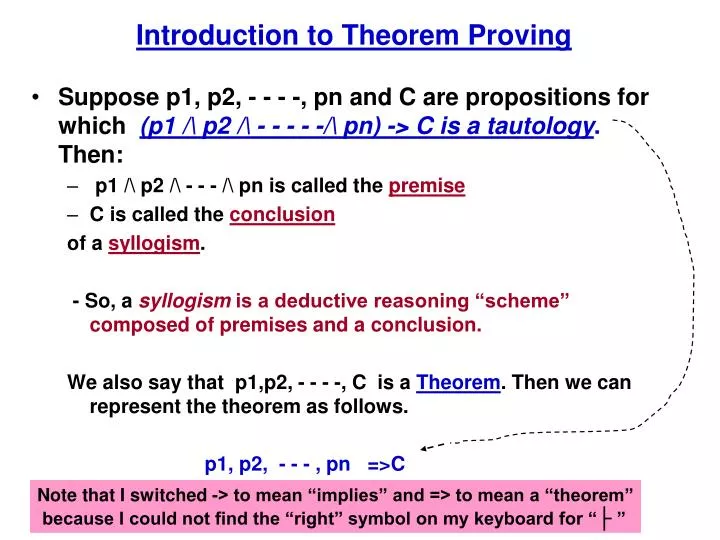 PPT - Introduction to Theorem Proving PowerPoint Presentation, free ...