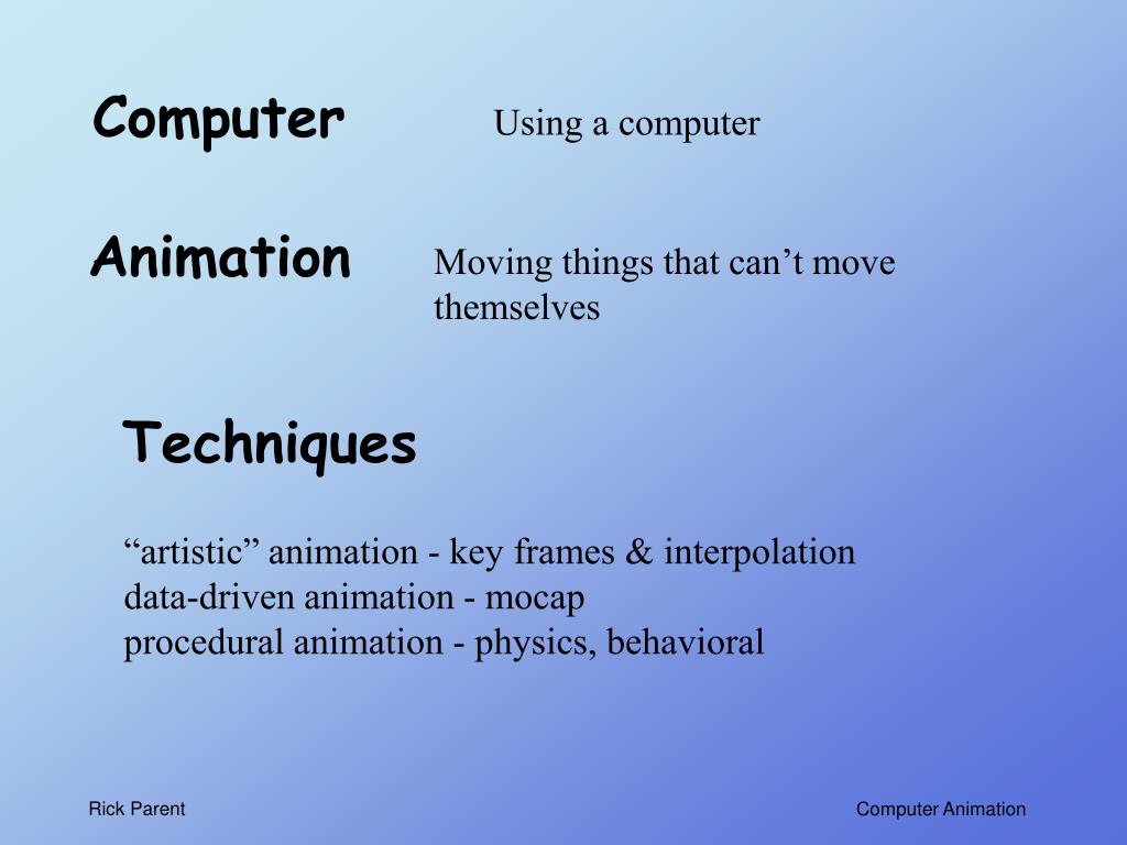 PPT - Computer Animation Algorithms and Techniques PowerPoint ... PPT - Computer Animation Algorithms and Techniques PowerPoint ...