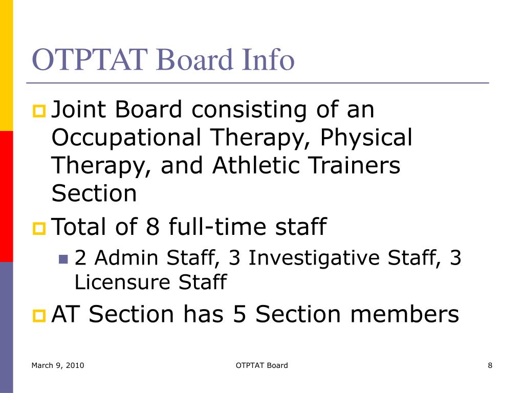 PPT - The Role of the Ohio Occupational Therapy, Physical Therapy, and Athletic Trainers Board ...