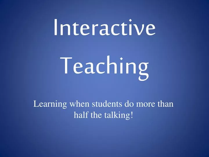 PPT Interactive Teaching PowerPoint Presentation Free Download ID