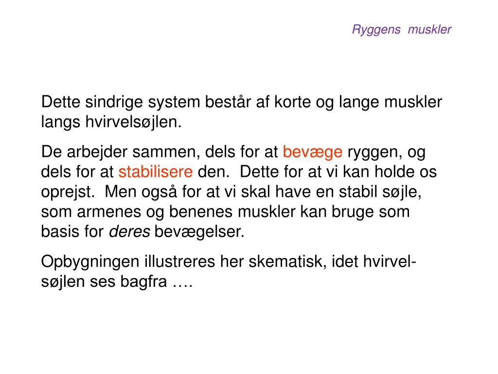 PPT - ... til dig med rygsmerter Tom Bendix , professor, dr. med ...