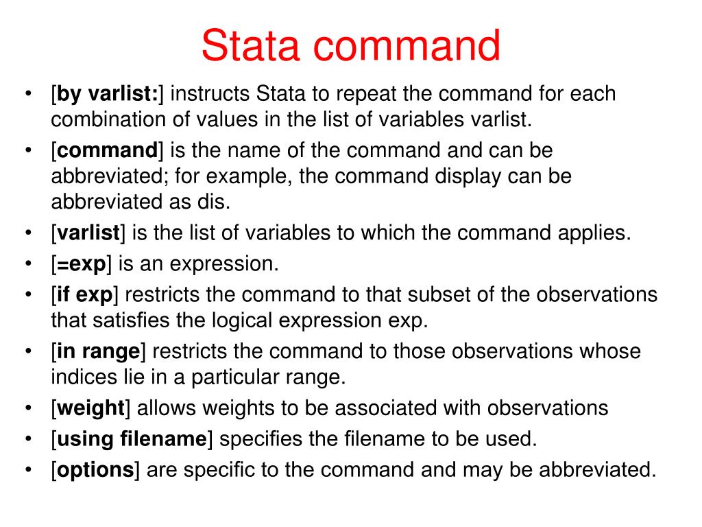 PPT INTRODUCTION TO STATA PowerPoint Presentation Free Download ID 