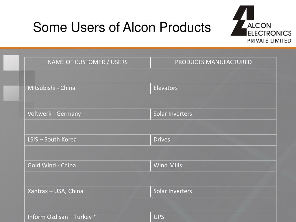 PPT - Alcon Electronics Pvt. Ltd. Registered by UL to ISO 9001:2000 ...