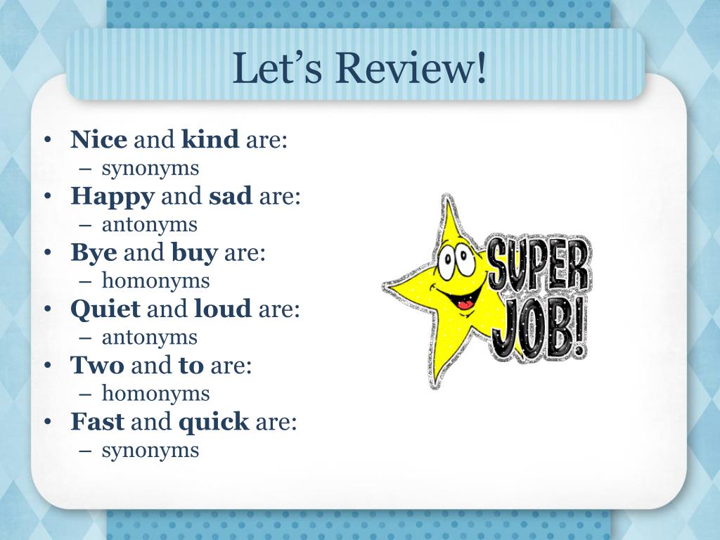PPT - Synonyms, Antonyms, and Homonyms PowerPoint Presentation, free ...