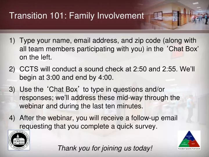 PPT - Transition 101: Family Involvement PowerPoint Presentation, free ...