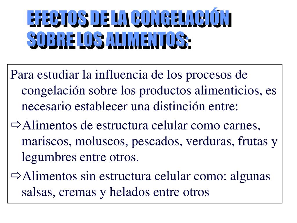 PPT - CONGELACION Y REFRIGERACION DE ALIMENTOS PowerPoint Presentation ...