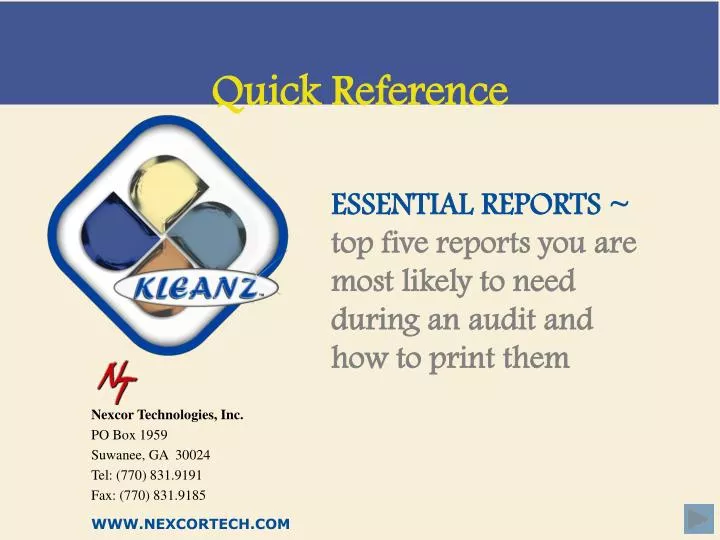 PPT - Quick Reference PowerPoint Presentation, free download - ID:3044815