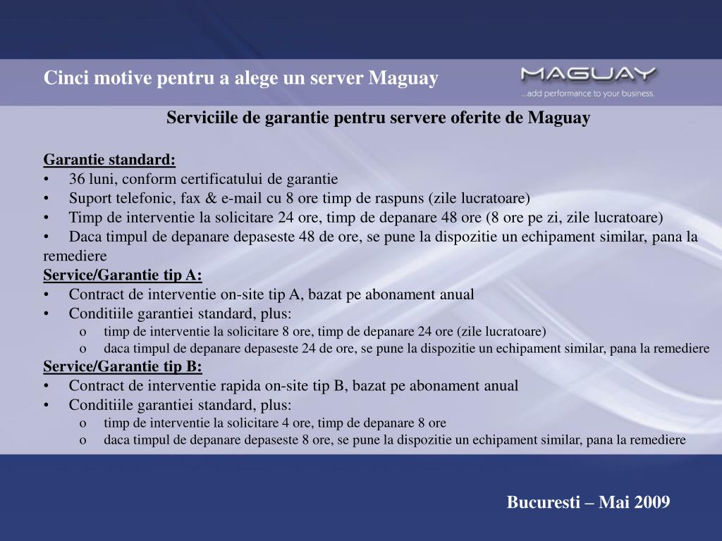 PPT - Maguay – Prezentare generala - Mai 2009 - PowerPoint Presentation - ID:3044870
