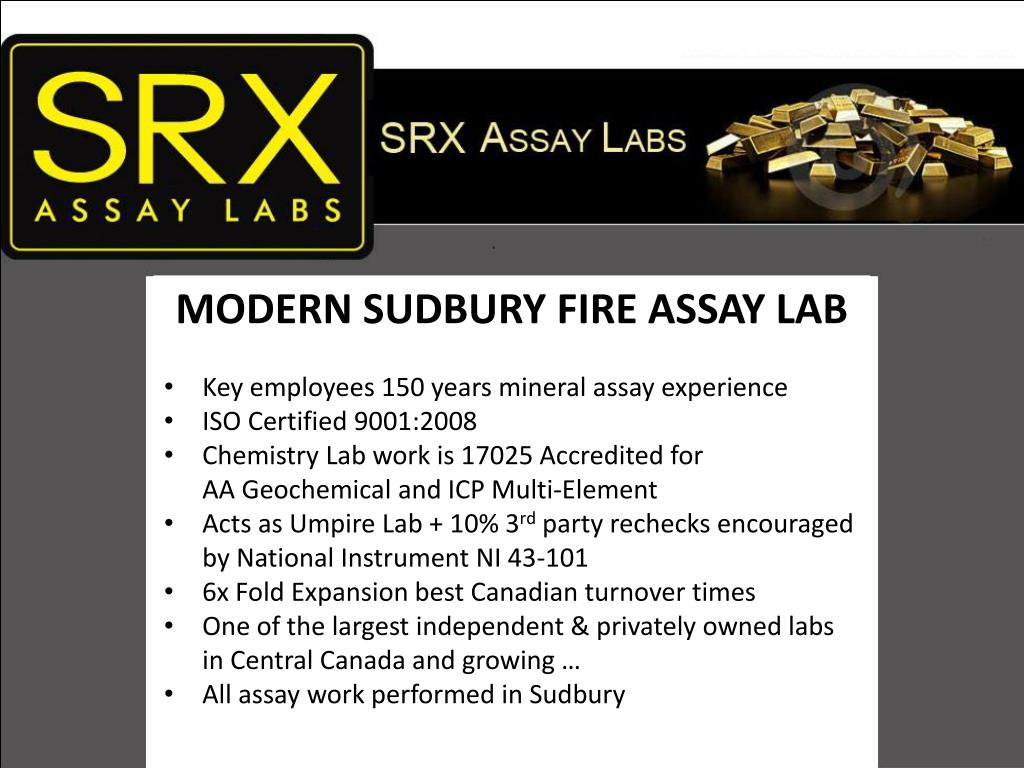 PPT - MODERN SUDBURY FIRE ASSAY LAB Key employees 150 years mineral ...