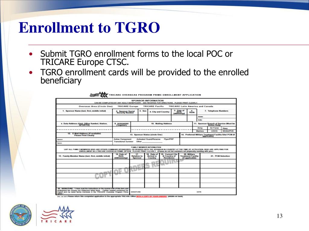 PPT - Waldemar Pustul Deputy Director, Remote Site Health Care TRICARE ...