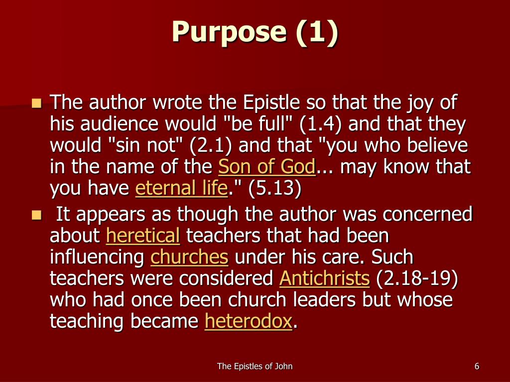 Ppt The Epistles Of John Introduction Powerpoint Presentation Free