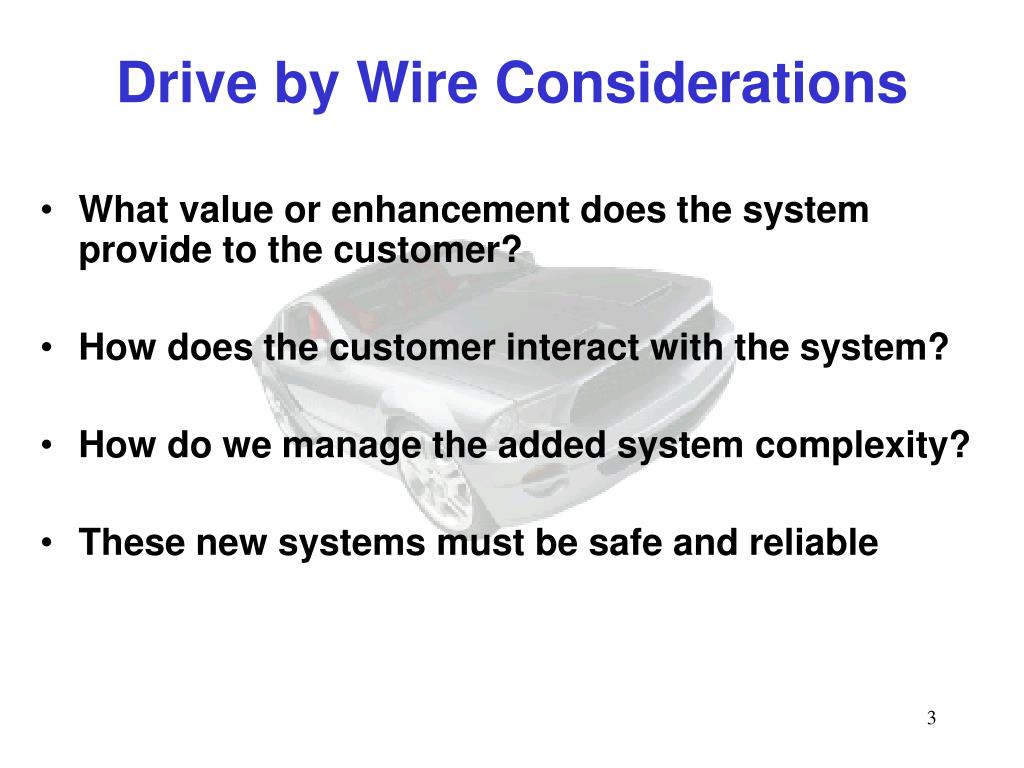 PPT - Drive by Wire – “ What Will Be Its Impact On Tomorrow’s Vehicles ...