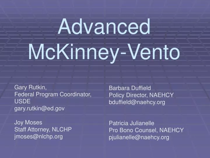 PPT - Advanced McKinney-Vento PowerPoint Presentation, free download ...