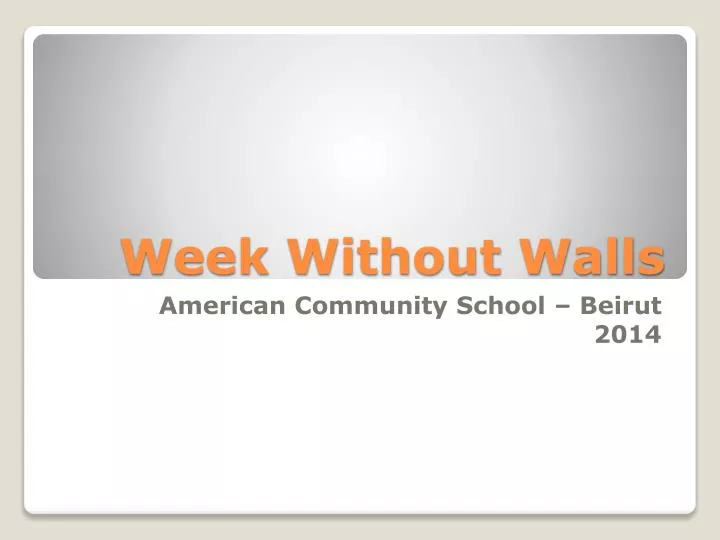 PPT - Week Without Walls PowerPoint Presentation, free download - ID ...