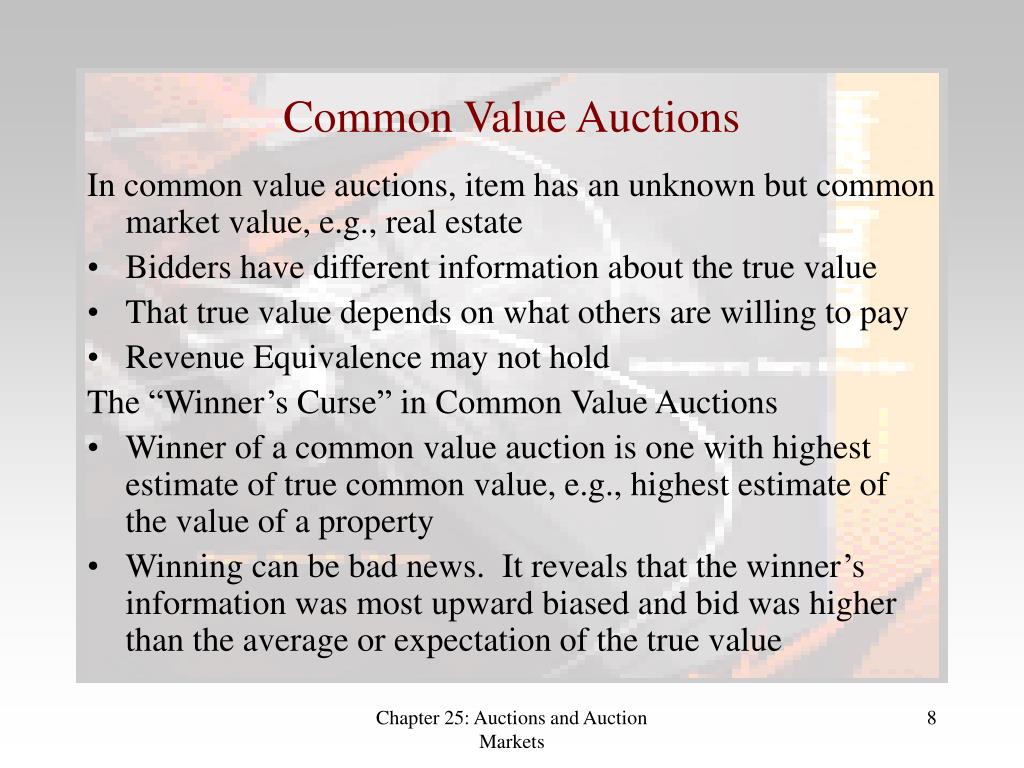 PPT - Auctions and Auction Markets PowerPoint Presentation, free ...